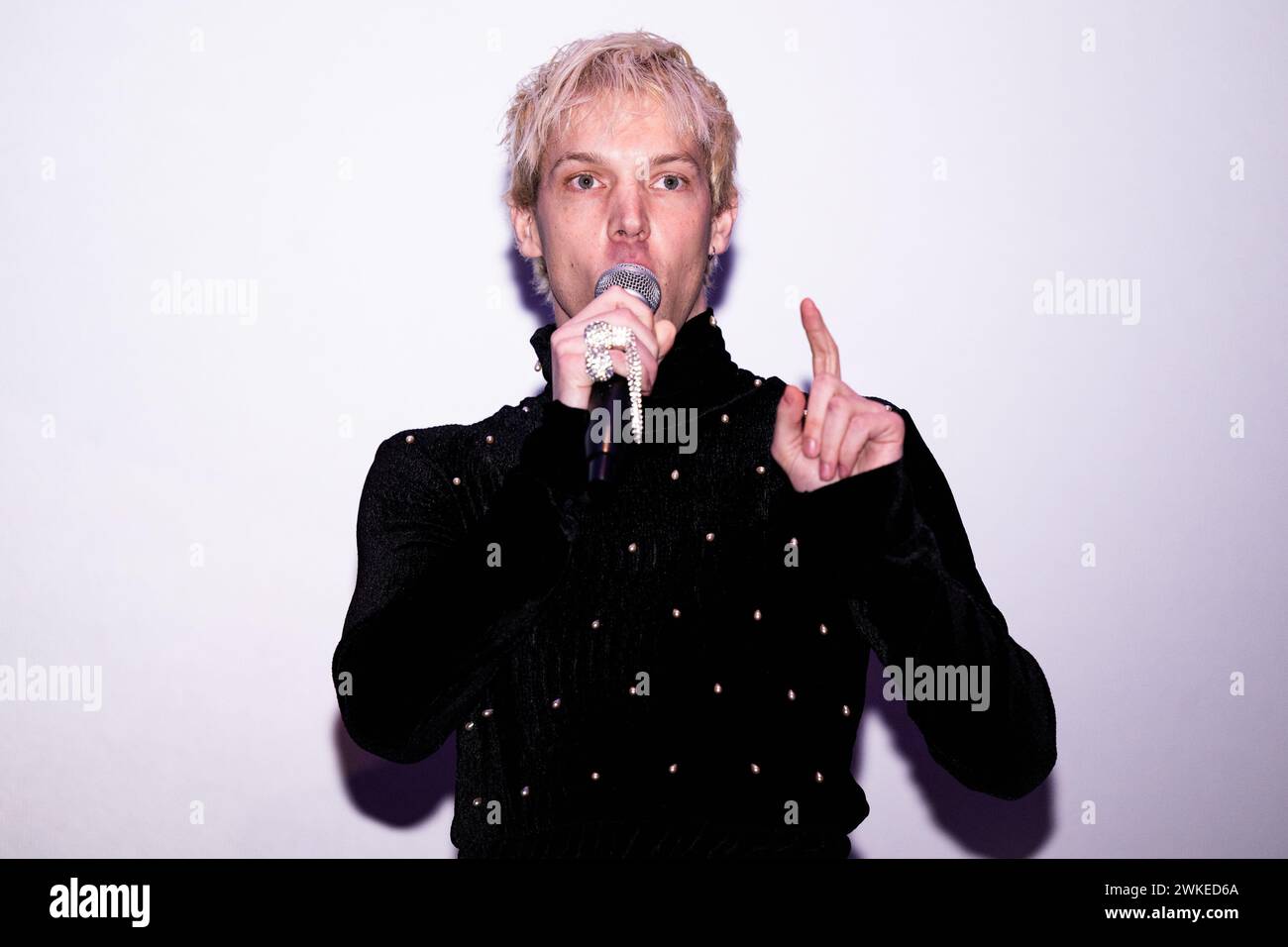 Brussels, Belgium. 20th Feb, 2024. Actor and singer Mustii (Thomas ...