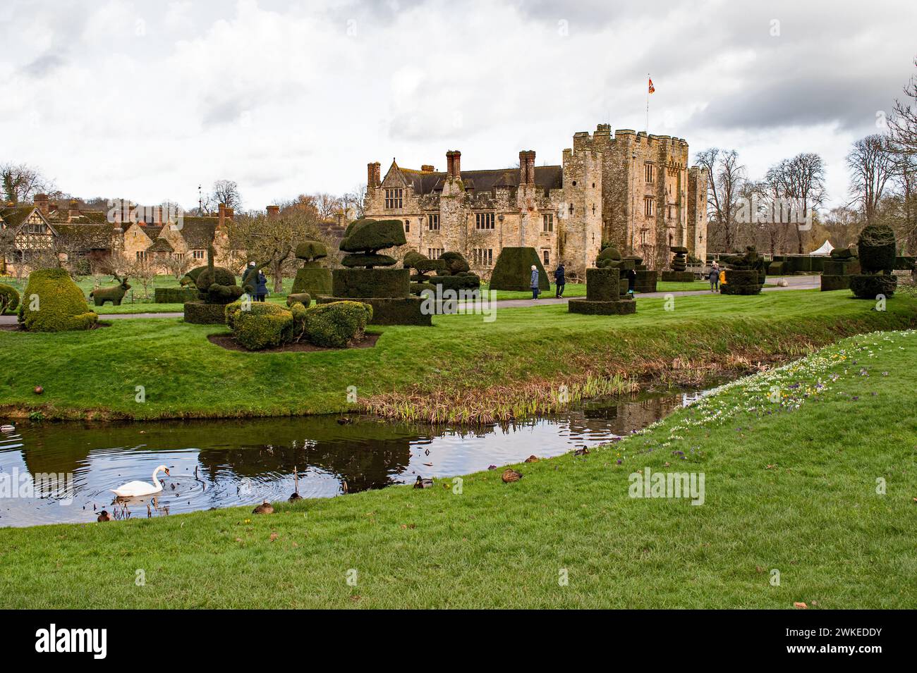 Hever Castle and Gardens in February, Hever, Kent England Stock Photo ...