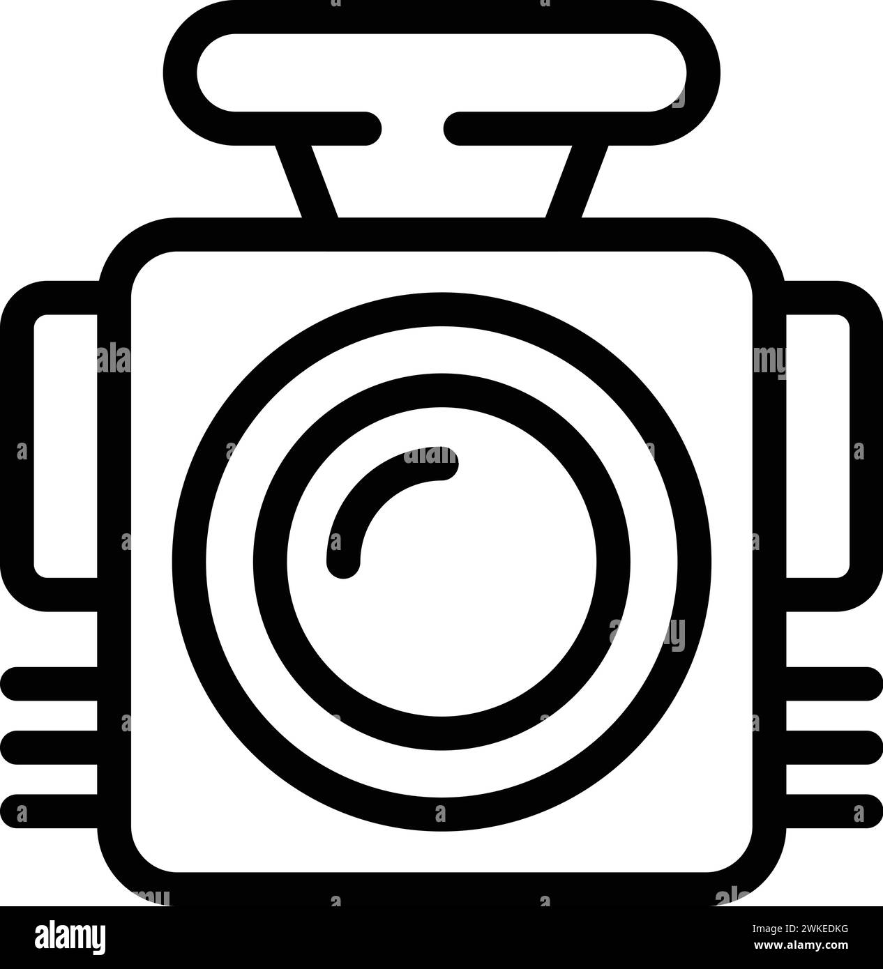 Action capture device icon outline vector. Go pro camera. Portable shooting gadget Stock Vector ...