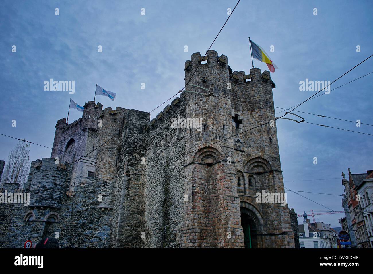 Gravensteen castle in old town hi-res stock photography and images - Alamy