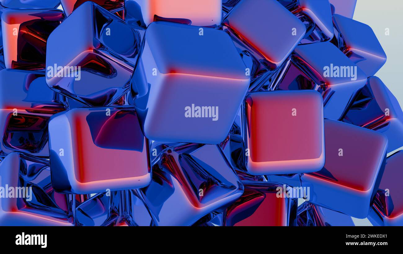 Minimalist interpretation of interconnected blocks symbolizing blockchain Stock Photo - Alamy