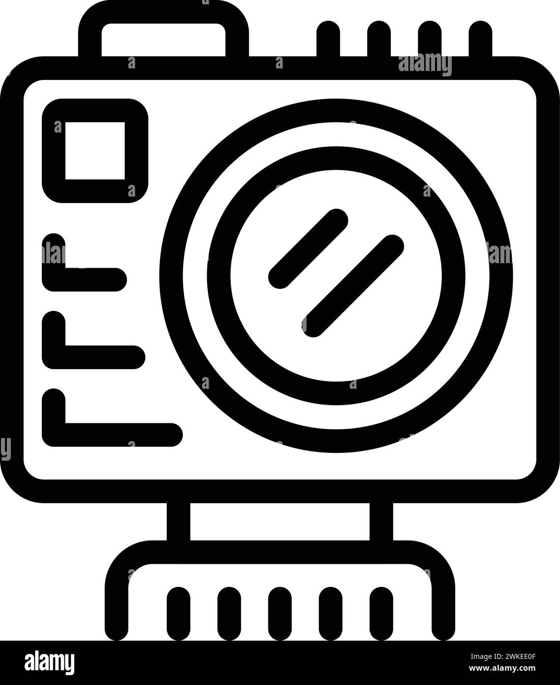 Durable camera icon outline vector. Contemporary shooting gadget ...