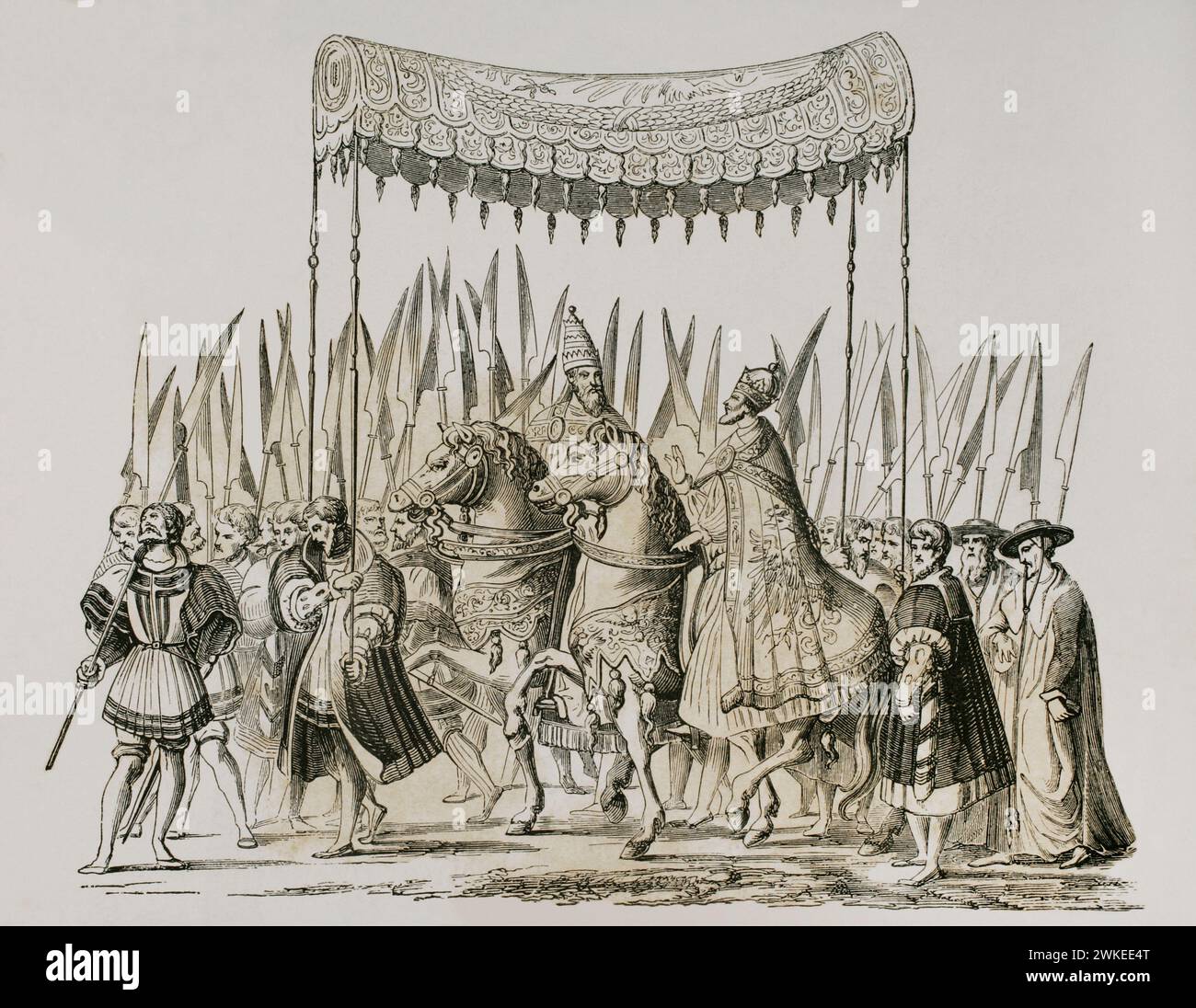 Coronation of Charles V (1500-1558) as Holy Roman Emperor (1519-1556 ...