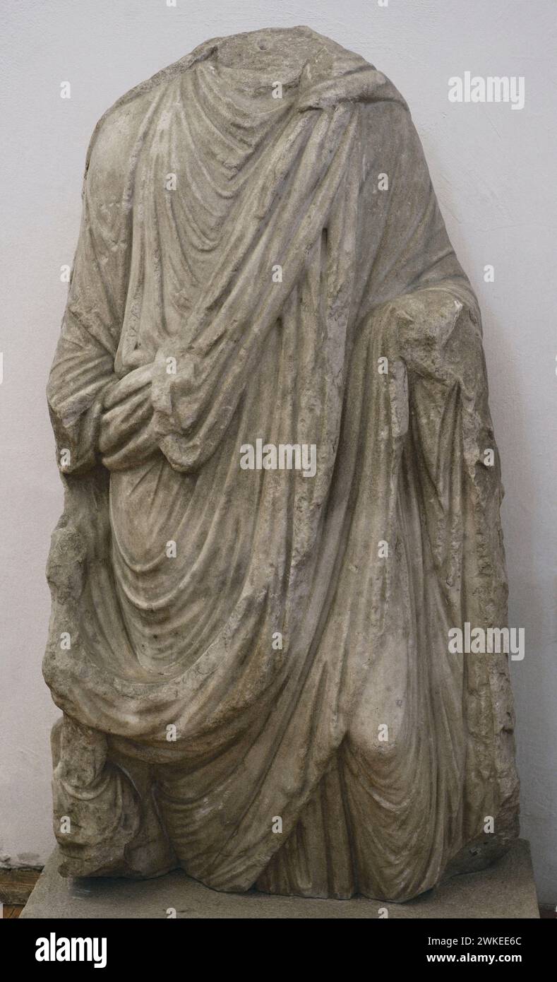 Statue of Man. From Gigen (Oescus). Pleven region, Bulgaria. 2nd-3rd ...