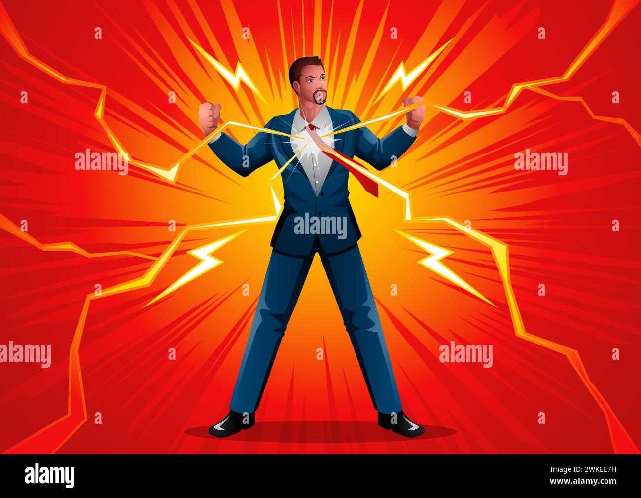 Empowered business man Stock Vector Images - Alamy