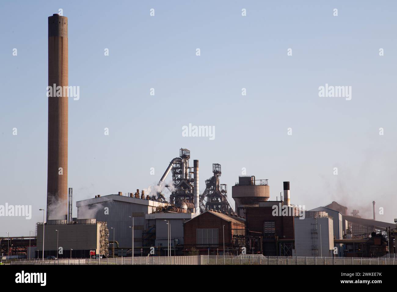 Port Talbot Steelworks, showing blast furnaces 4 and 5, 2013 Stock ...