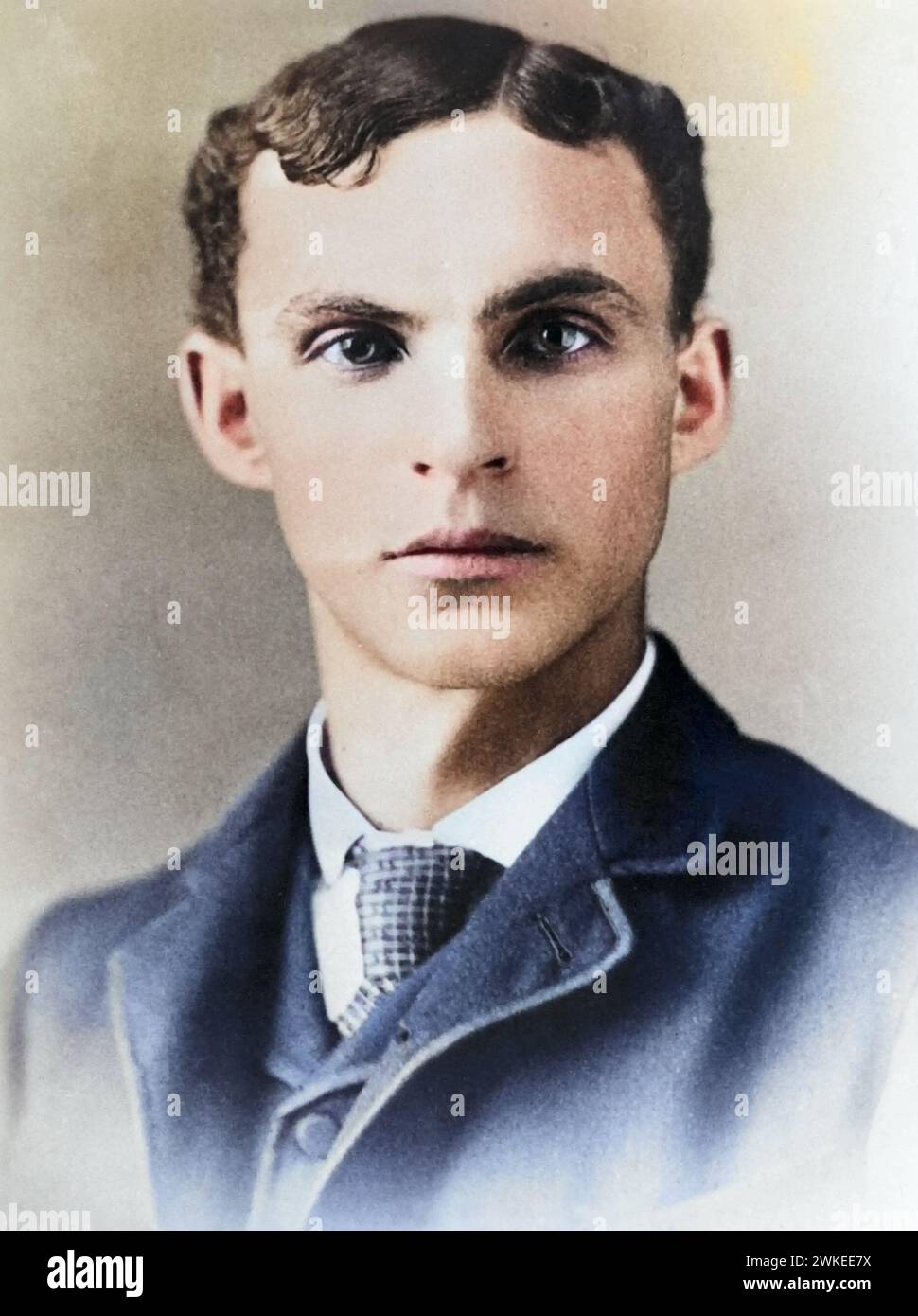 Portrait of Henry Ford, 25 years old, 1888 - colorized Stock Photo - Alamy