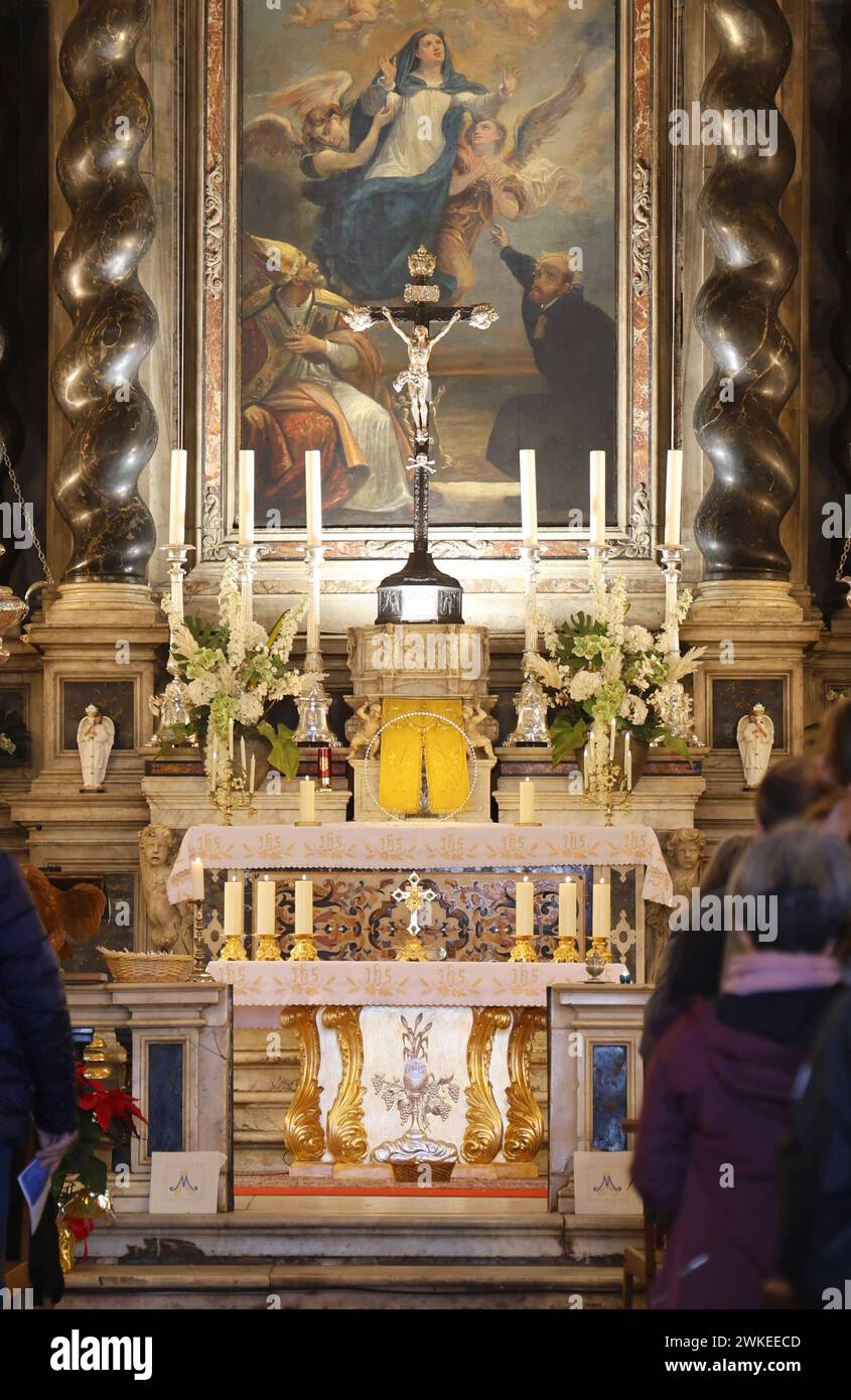 Korsika 11.02.2024, Ajaccio, Altar der Kathedrale Notre-Dame-de-l ...