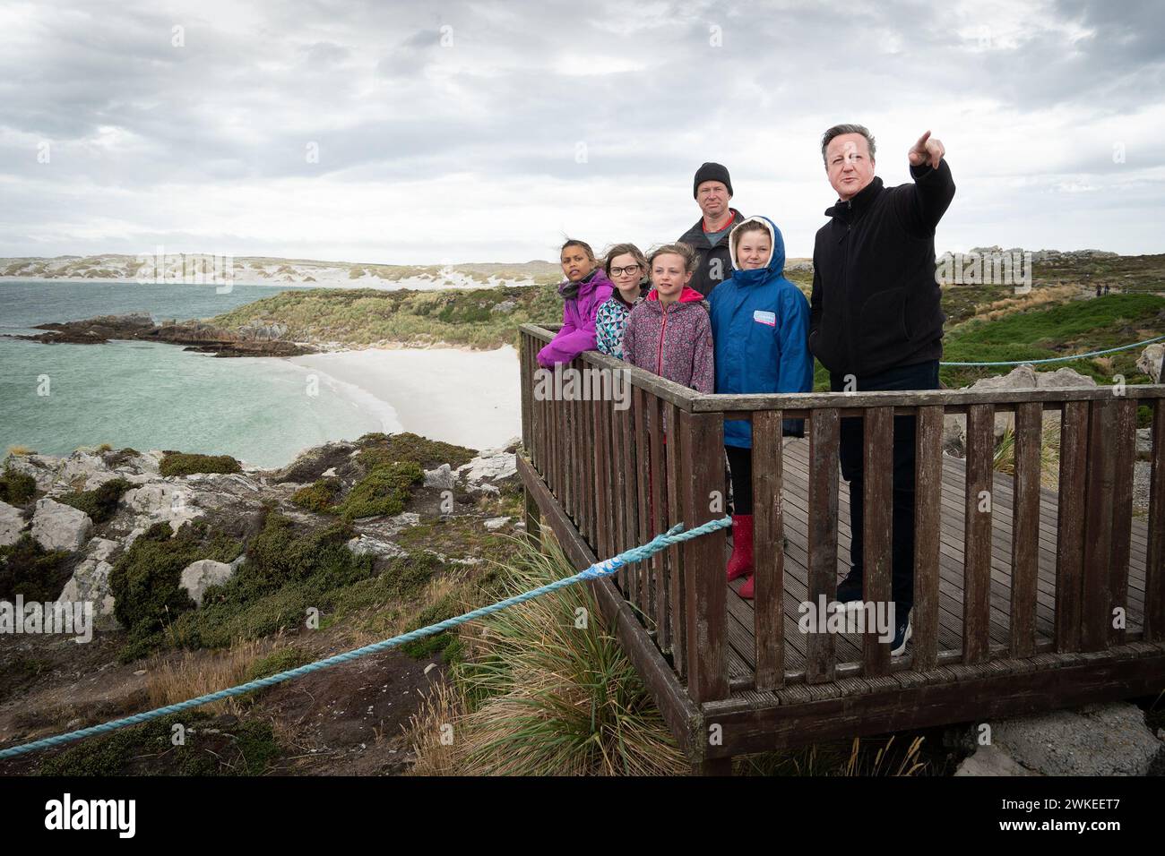 Foreign Secretary Lord David Cameron meets local school children at ...