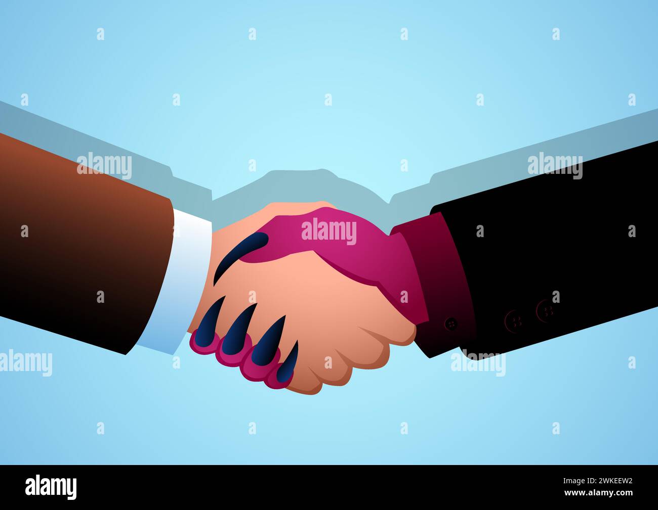 Handshake symbolism Stock Vector Images - Alamy