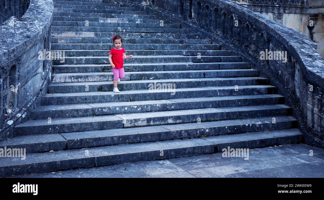 Girl stairs hi-res stock photography and images - Alamy