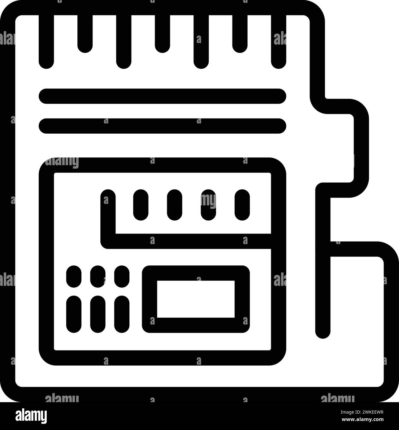 Camera storage icon outline vector. Content shooting portable cam ...