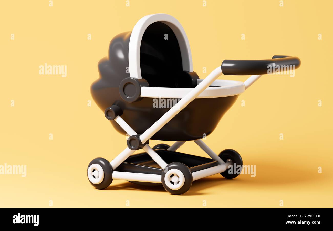 Pushchair cartoon hi-res stock photography and images - Alamy