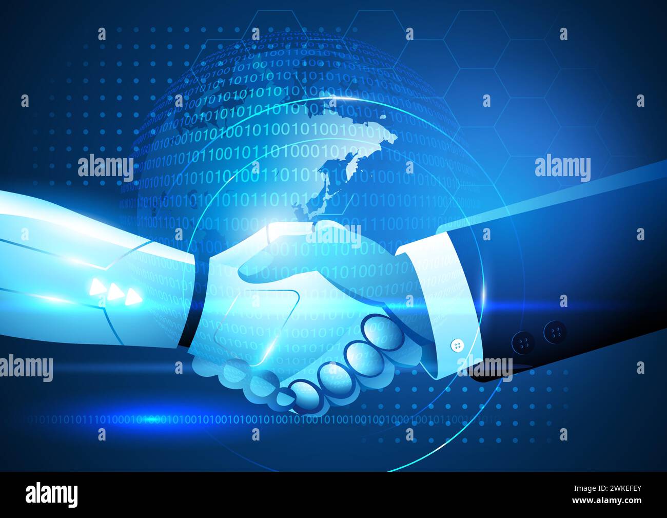 Human robot interaction vector vectors hi-res stock photography and ...