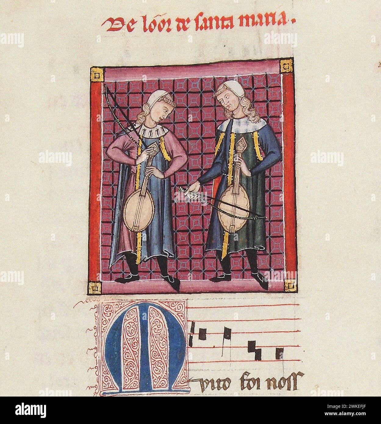 Illustration from the codex of the Cantigas de Santa Maria. Museum ...