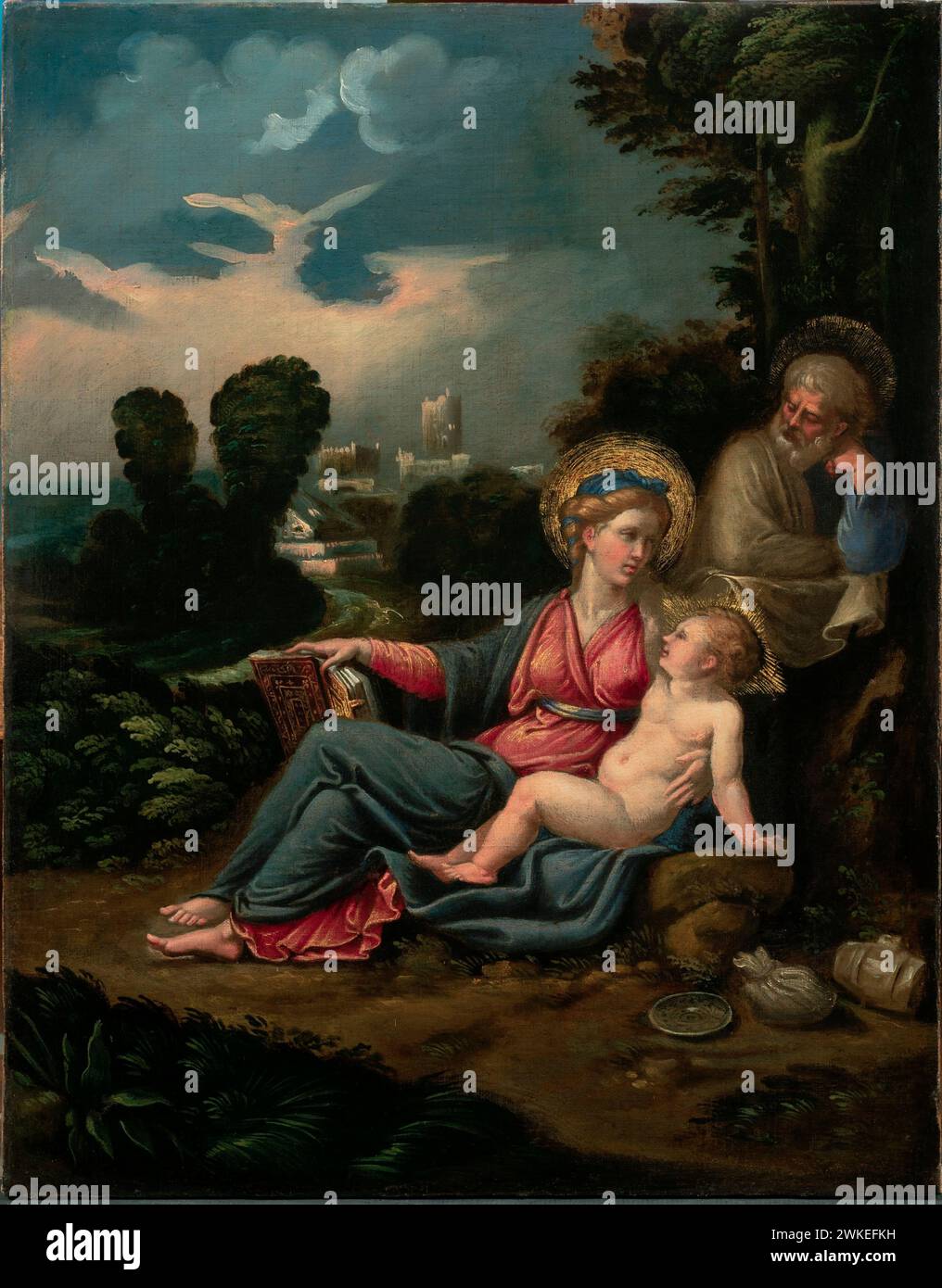 Die Heilige Familie in einer Landschaft. Museum: Pinacoteca Nazionale ...