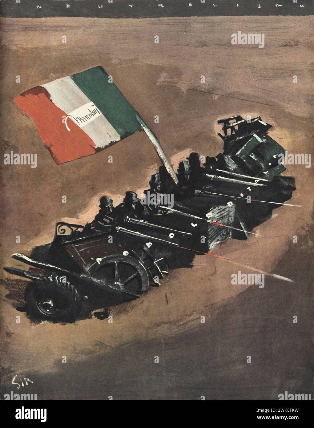 Illustration aus "Viva il Duce. 23 marzo 1919". Museum: Privatsammlung ...