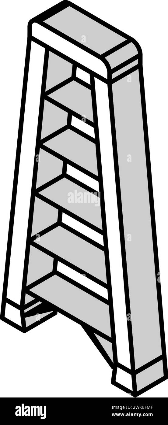 ladder tool repair isometric icon vector illustration Stock Vector ...