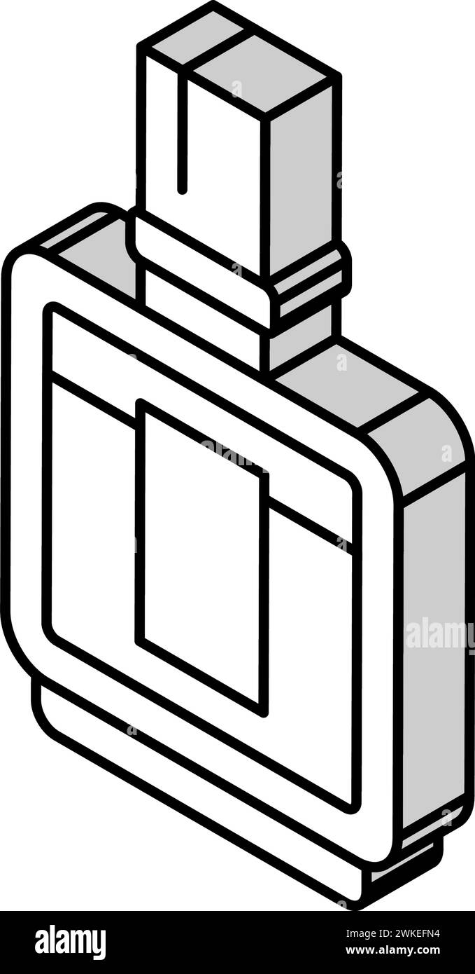 cologne fragrance bottle perfume isometric icon vector illustration ...