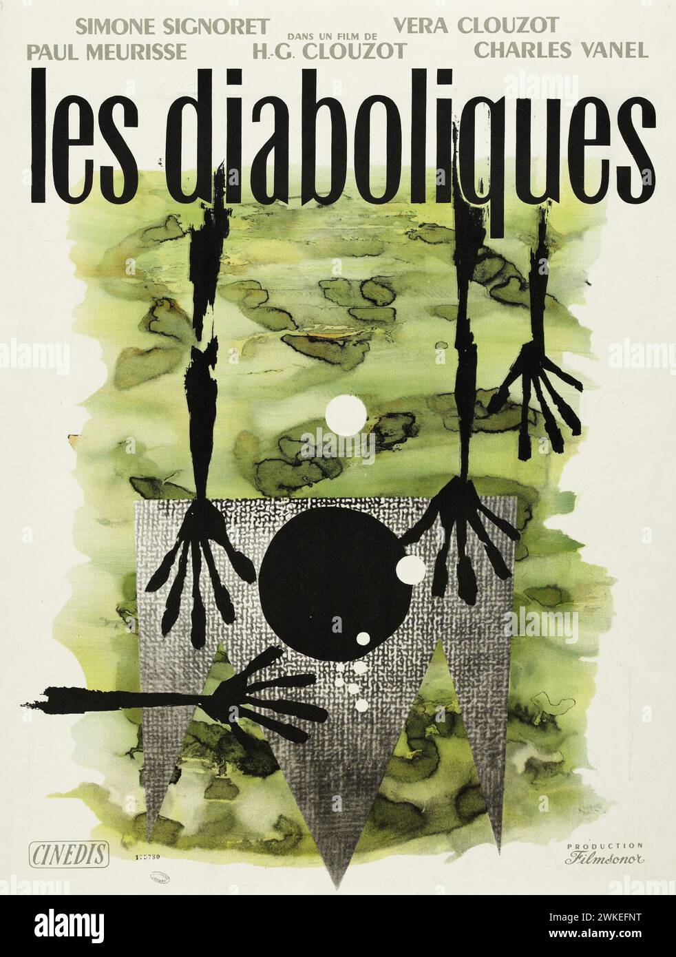 Movie poster "Diabolique (Les Diaboliques)" by Henri-Georges Clouzot ...