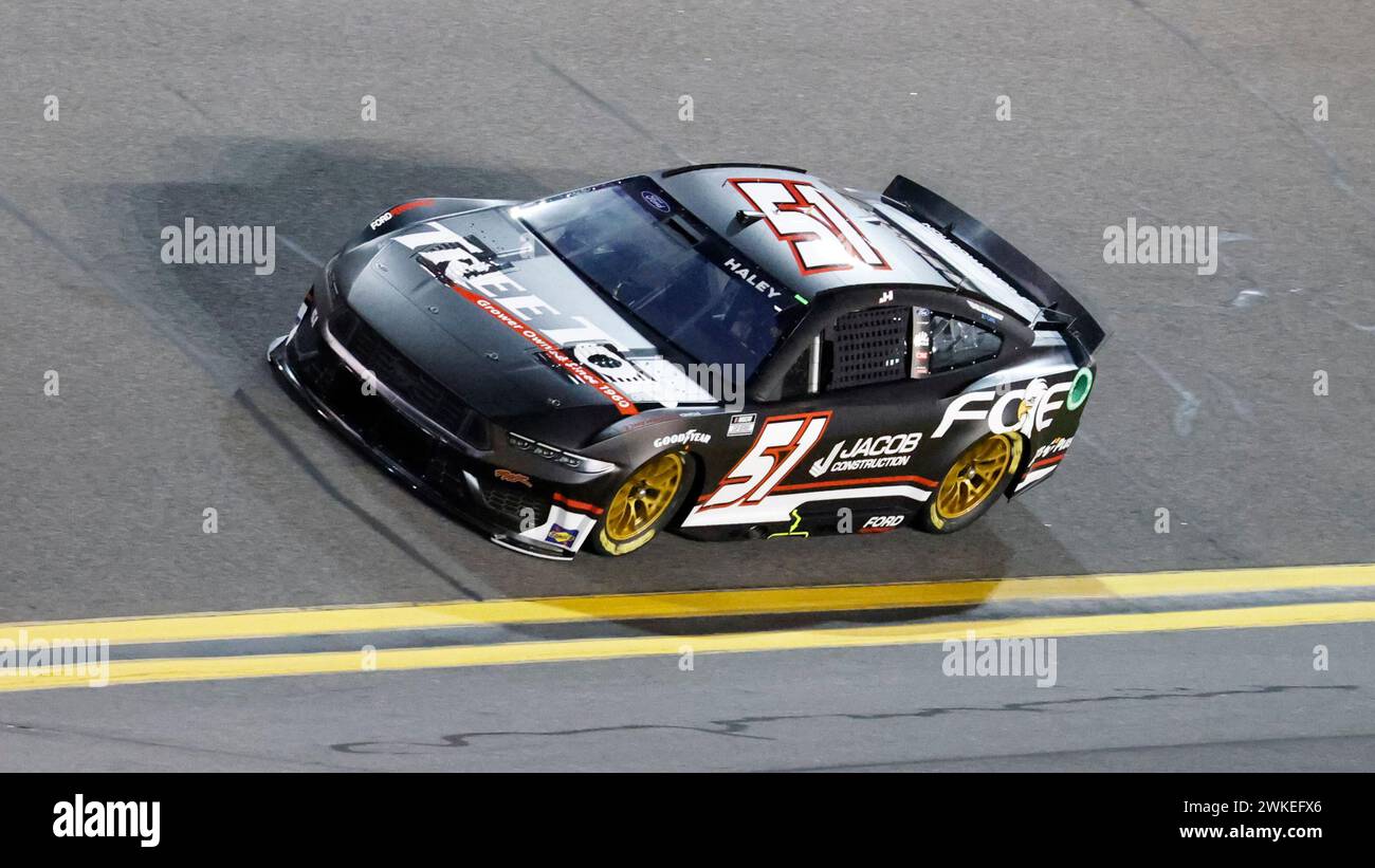 Justin Haley during qualifying for the NASCAR Daytona 500 auto race at ...