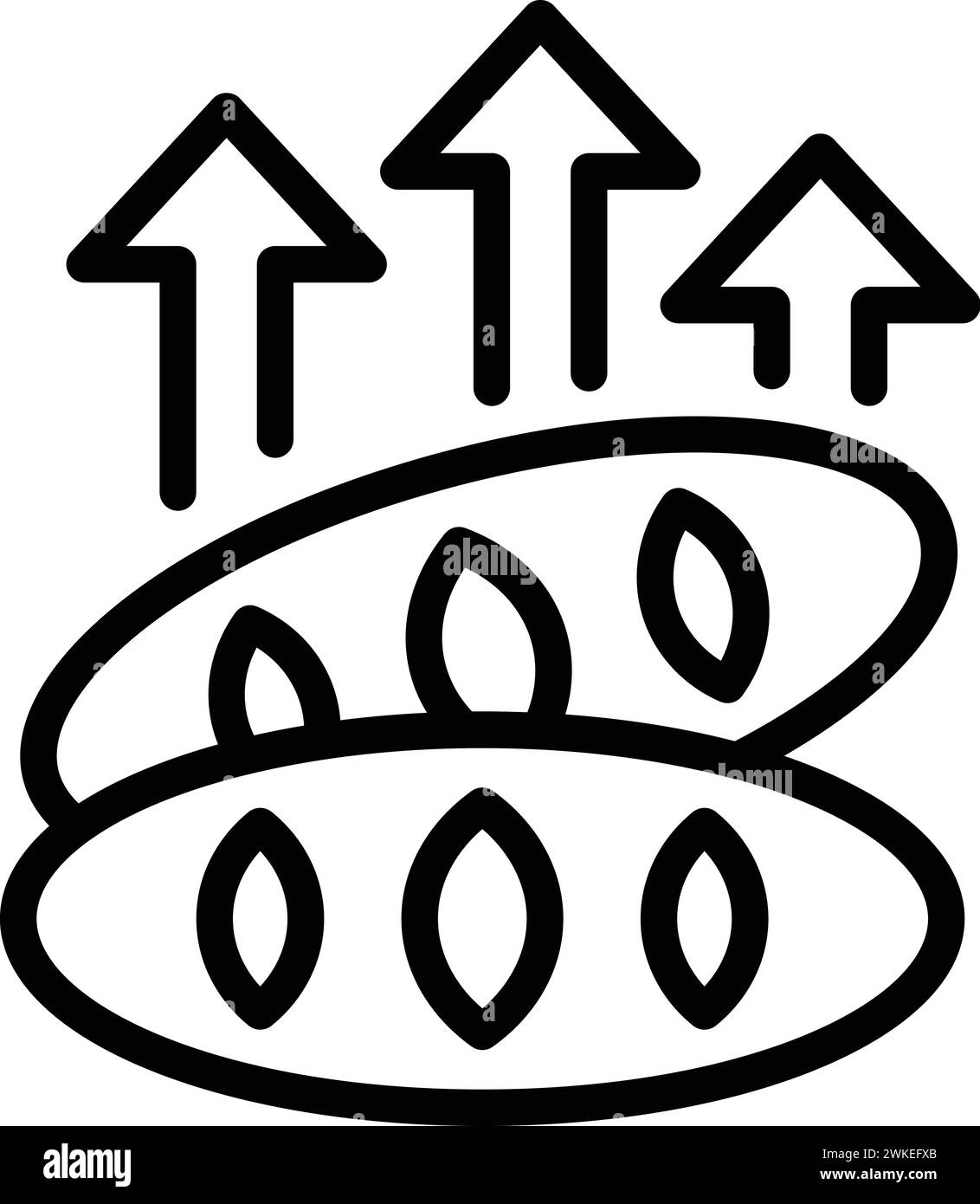 Bread prices increase icon outline vector. Farming poverty collapse ...
