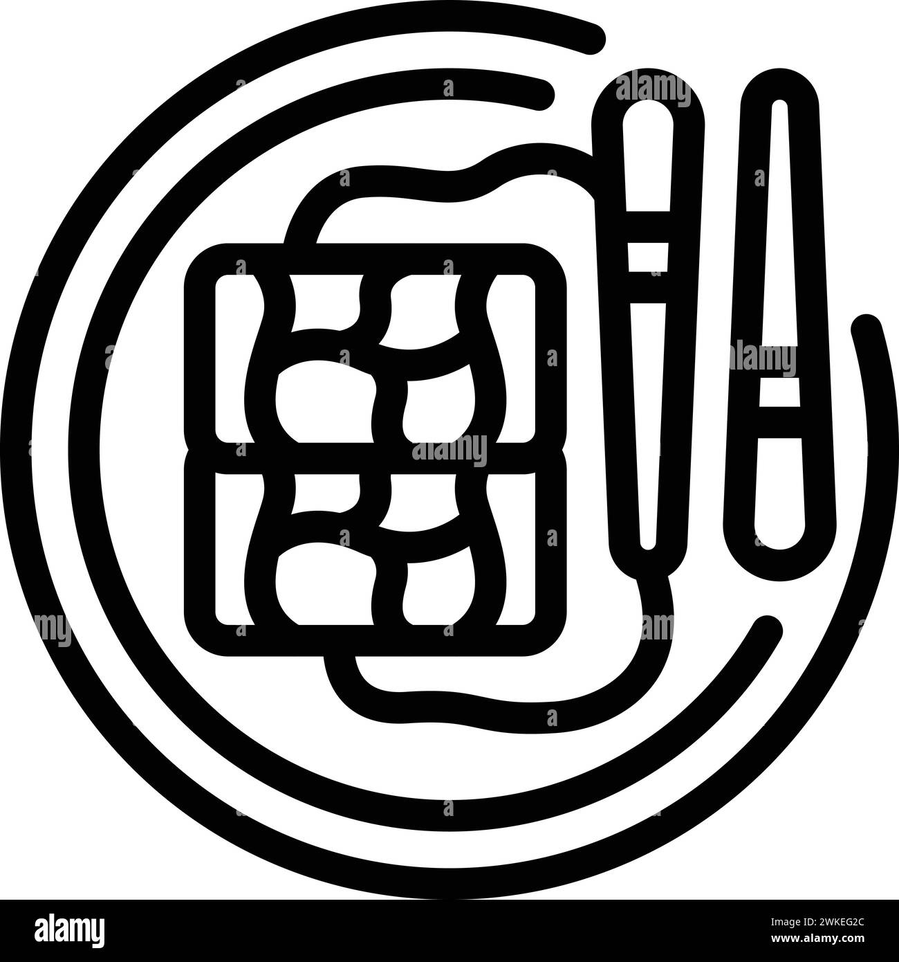 Vine leaf delicacy icon outline vector. Wrapped meat rolls. Mixed dolma ...