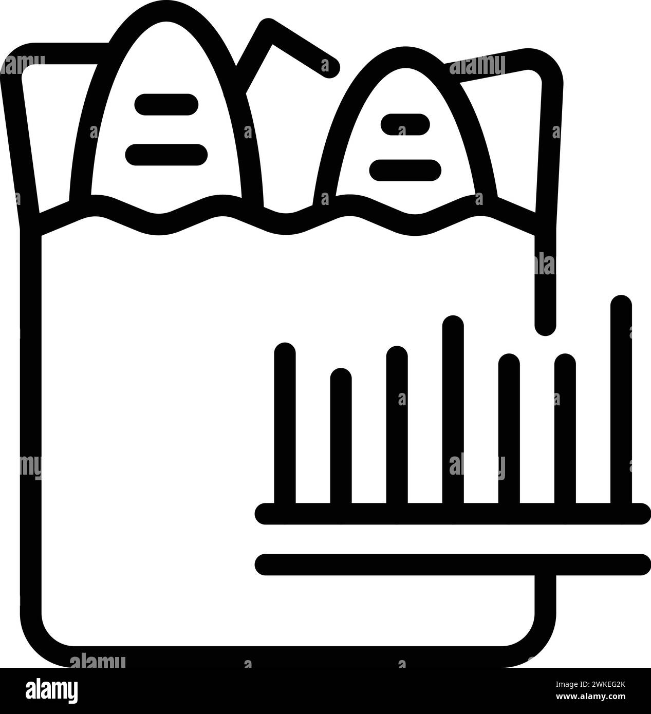 Food price surge icon outline vector. Famine distress. Global economic ...