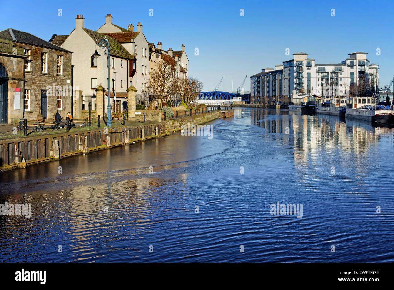UK, Scotland, Edinburgh, Leith, The Shore and Water of Leith Stock ...