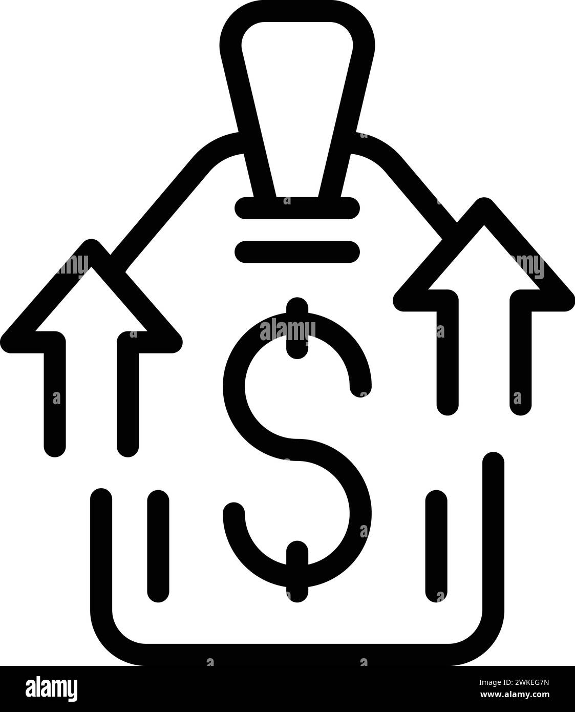 Food price inflation icon outline vector. Agricultural collapse ...