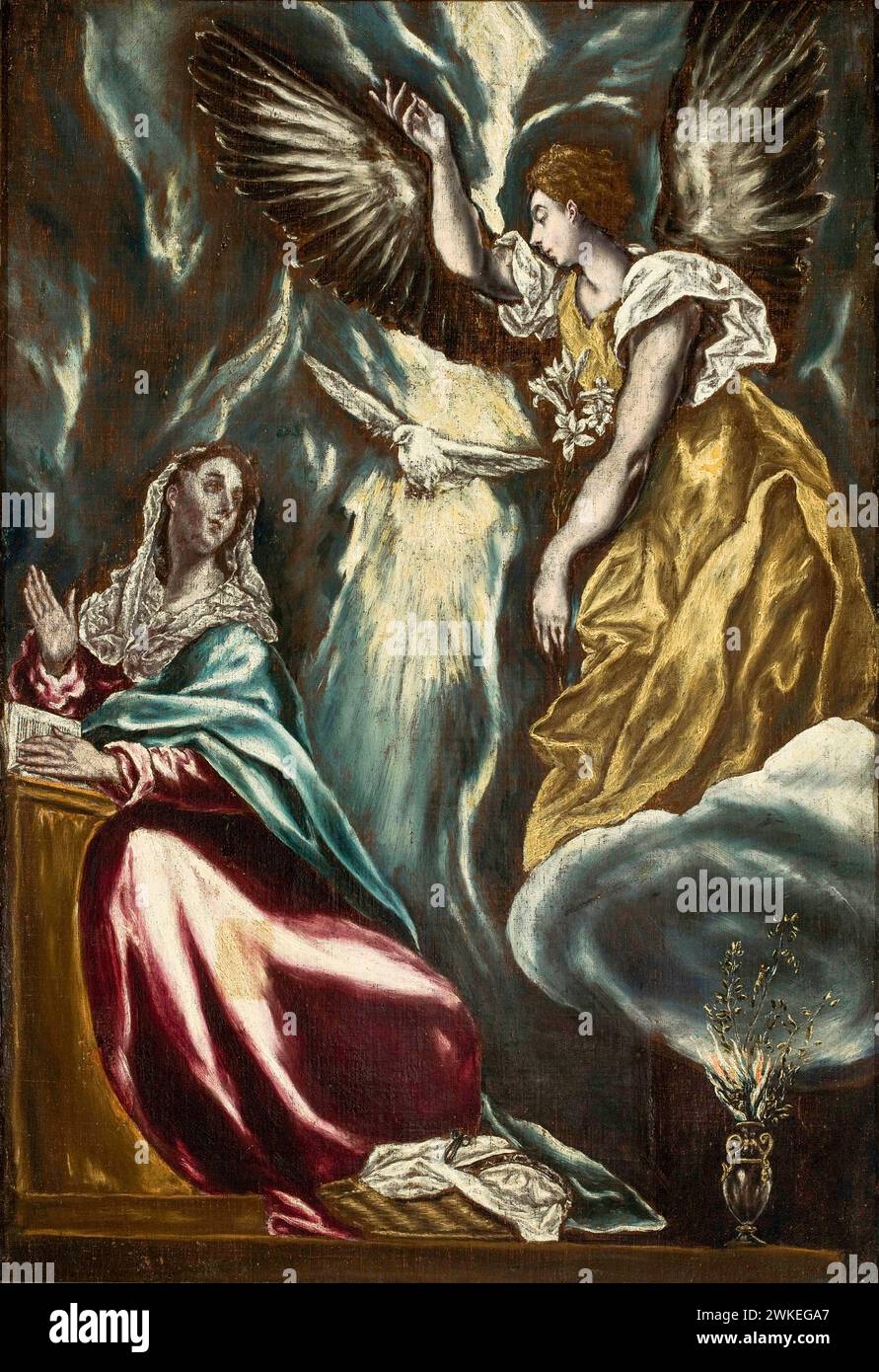 The Annunciation. Museum: Museu de Arte de São Paulo. Author: EL GRECO Stock Photo - Alamy