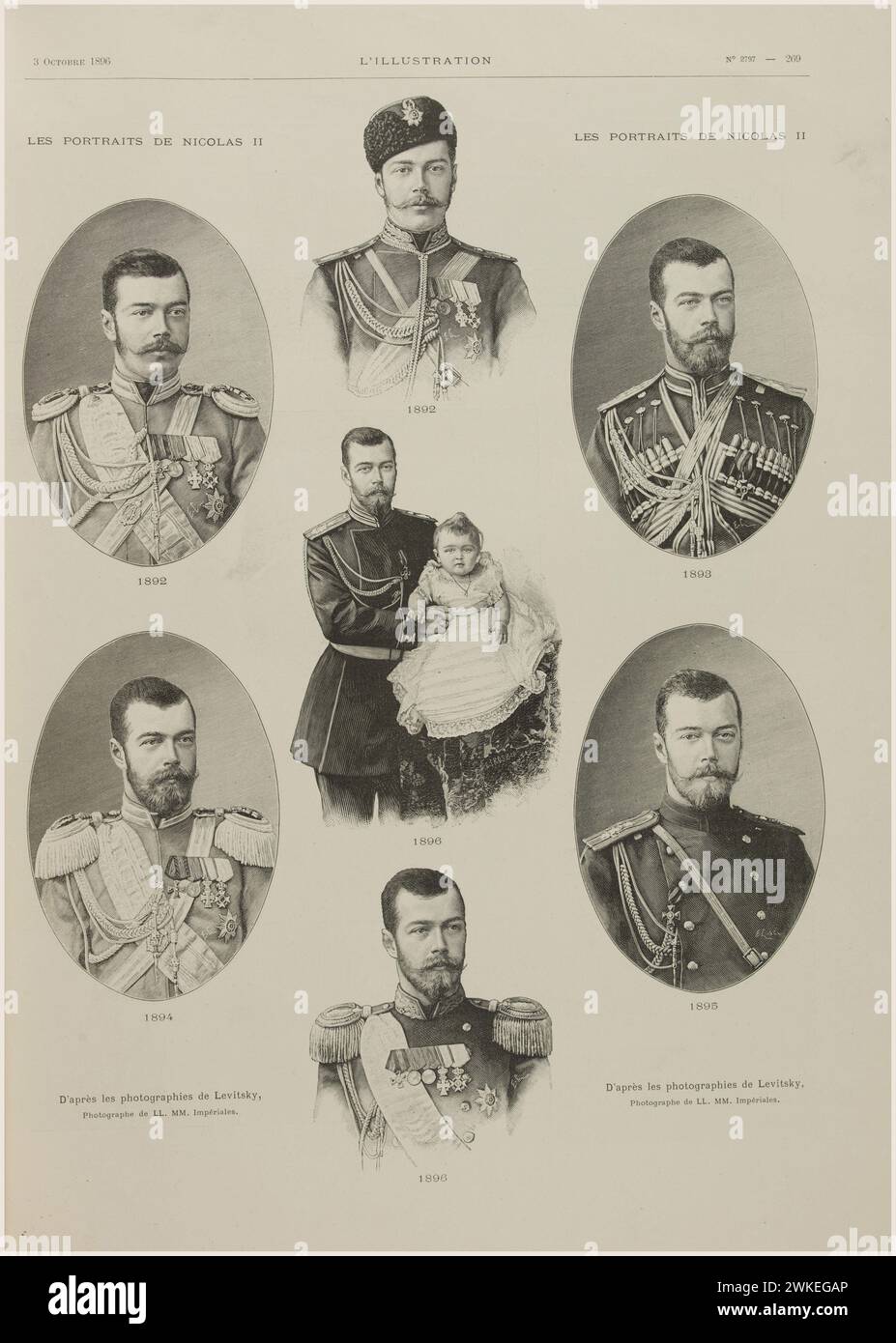 Portraits of Emperor Nicholas II from the period from 1892 to 1896 ...