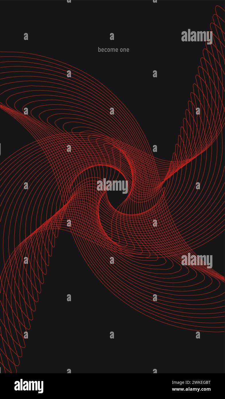 Geometric lines forming abstract structure against black background ...