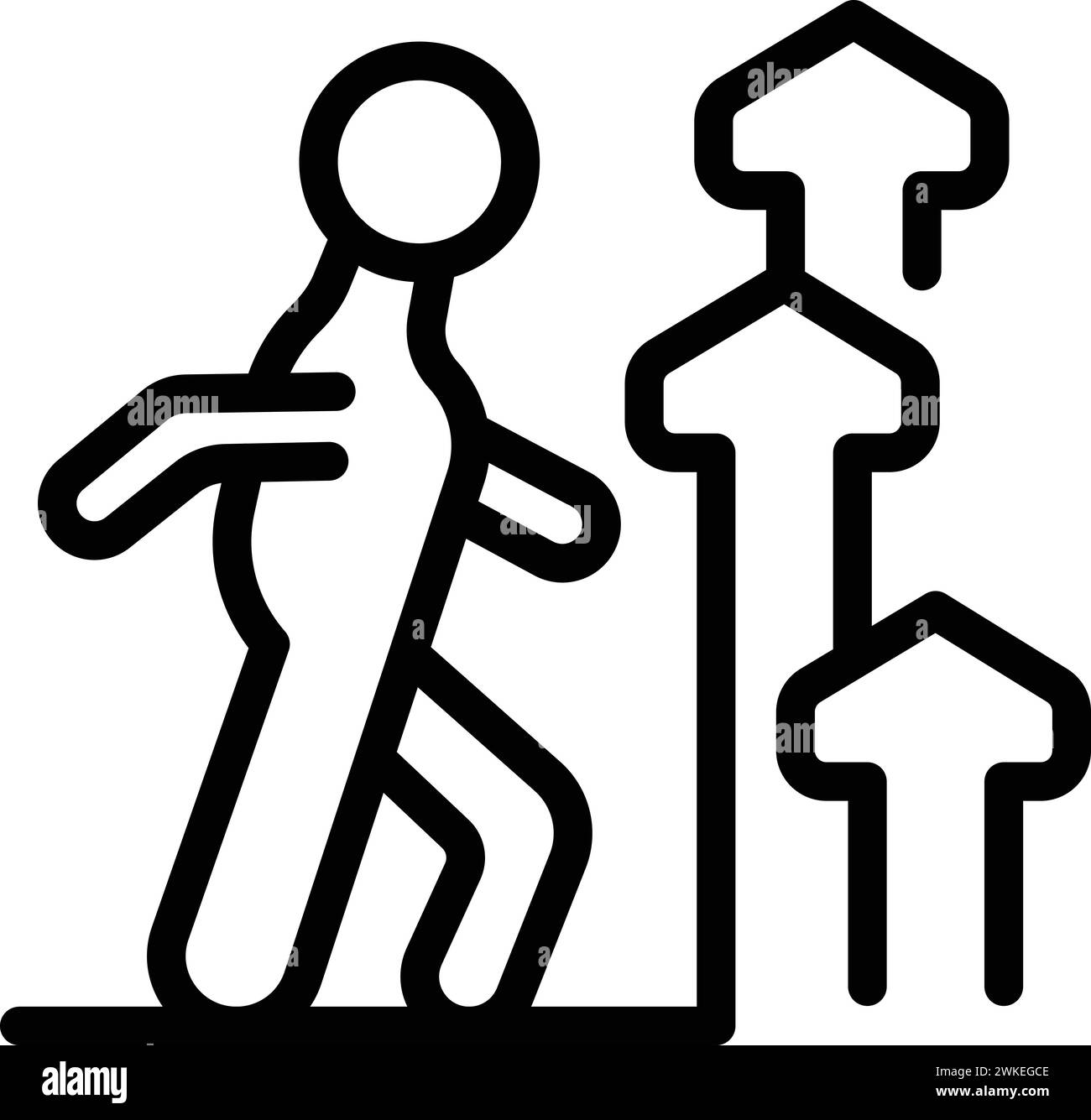 Professional development icon outline vector. Competence improvement ...