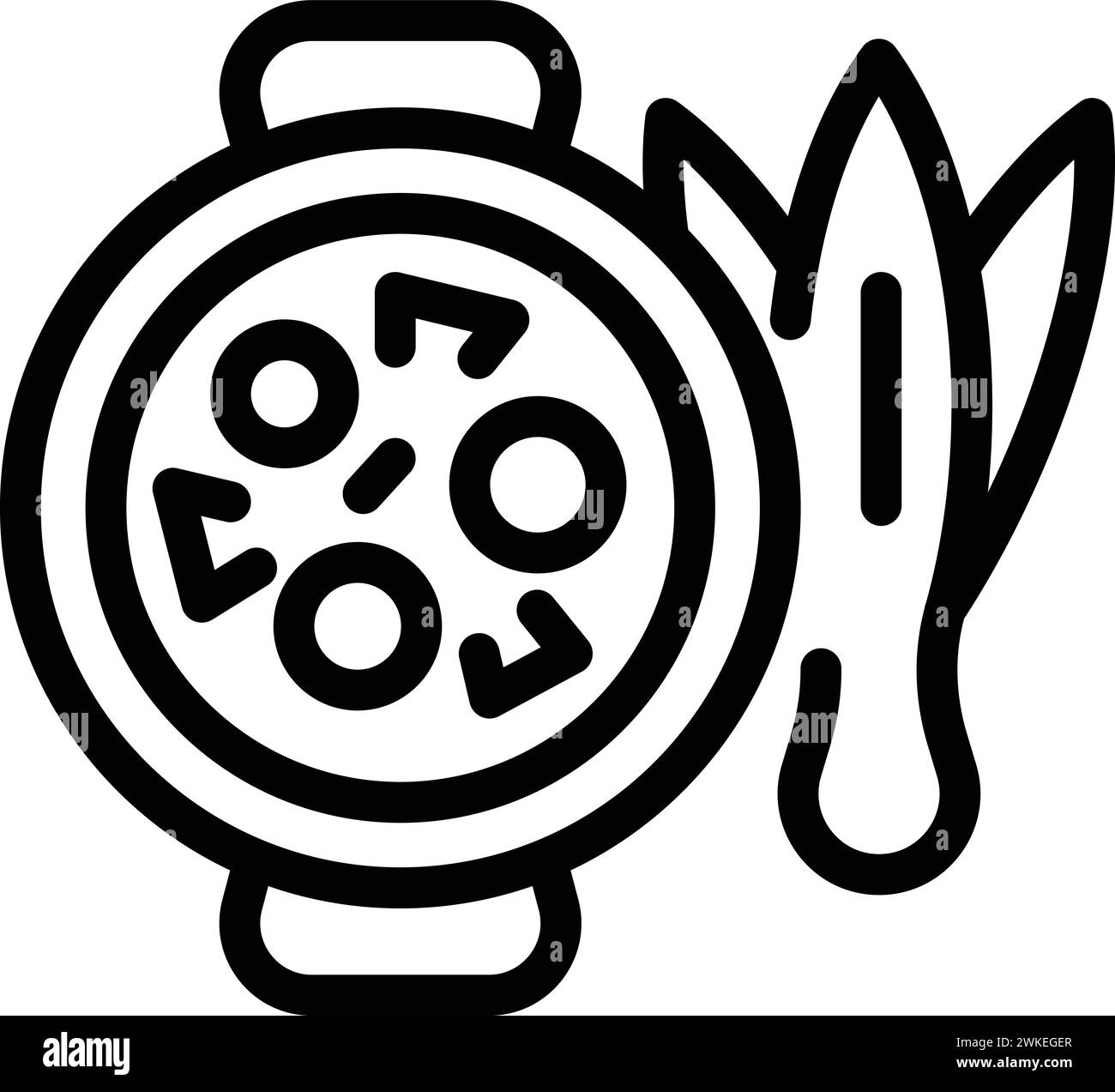 Thick borsch plate icon outline vector. Traditional lunch soup. Ukraine ...