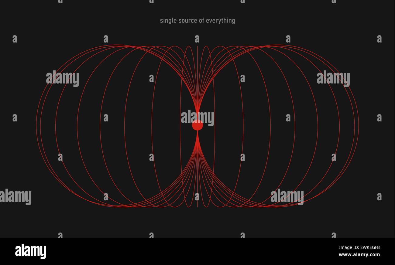 Geometric lines forming abstract structure against black background ...