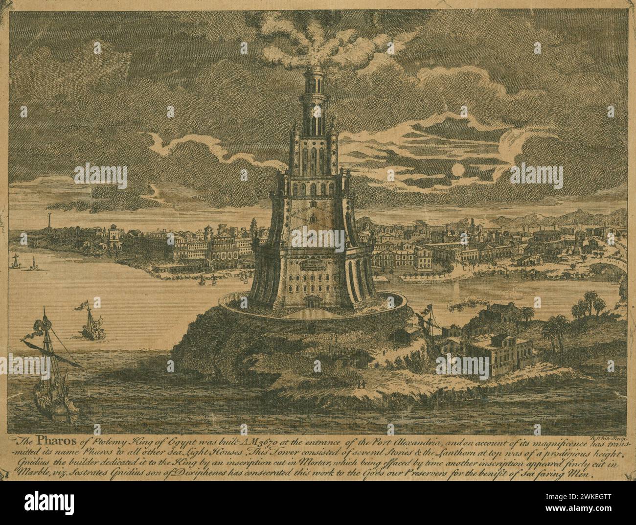 Pharos von Alexandria. Museum: Privatsammlung. Author: JOSEPH EMANUEL ...
