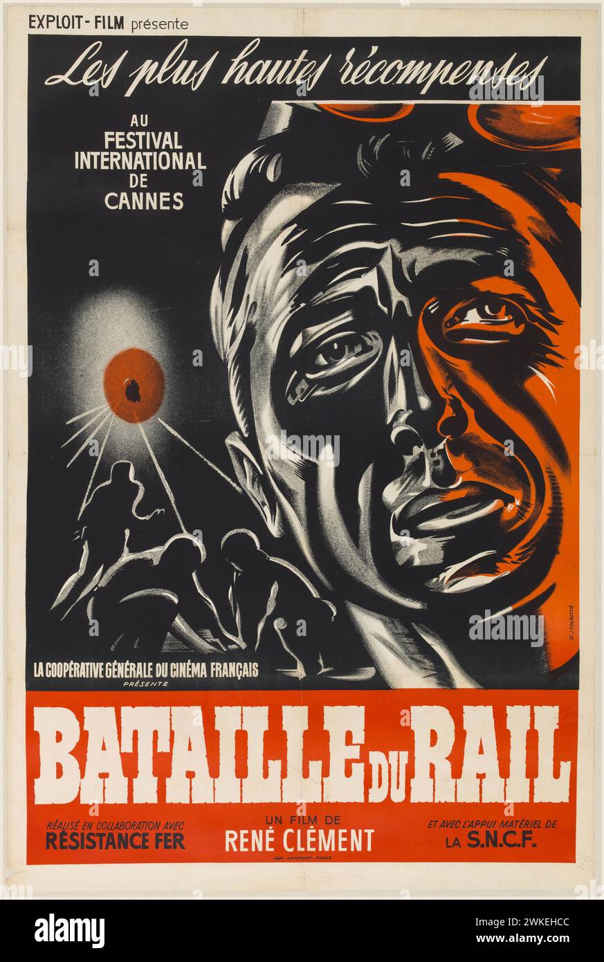 Movie poster "The Battle of the Rails (La Bataille du rail)" by René Clément. Museum: PRIVATE ...
