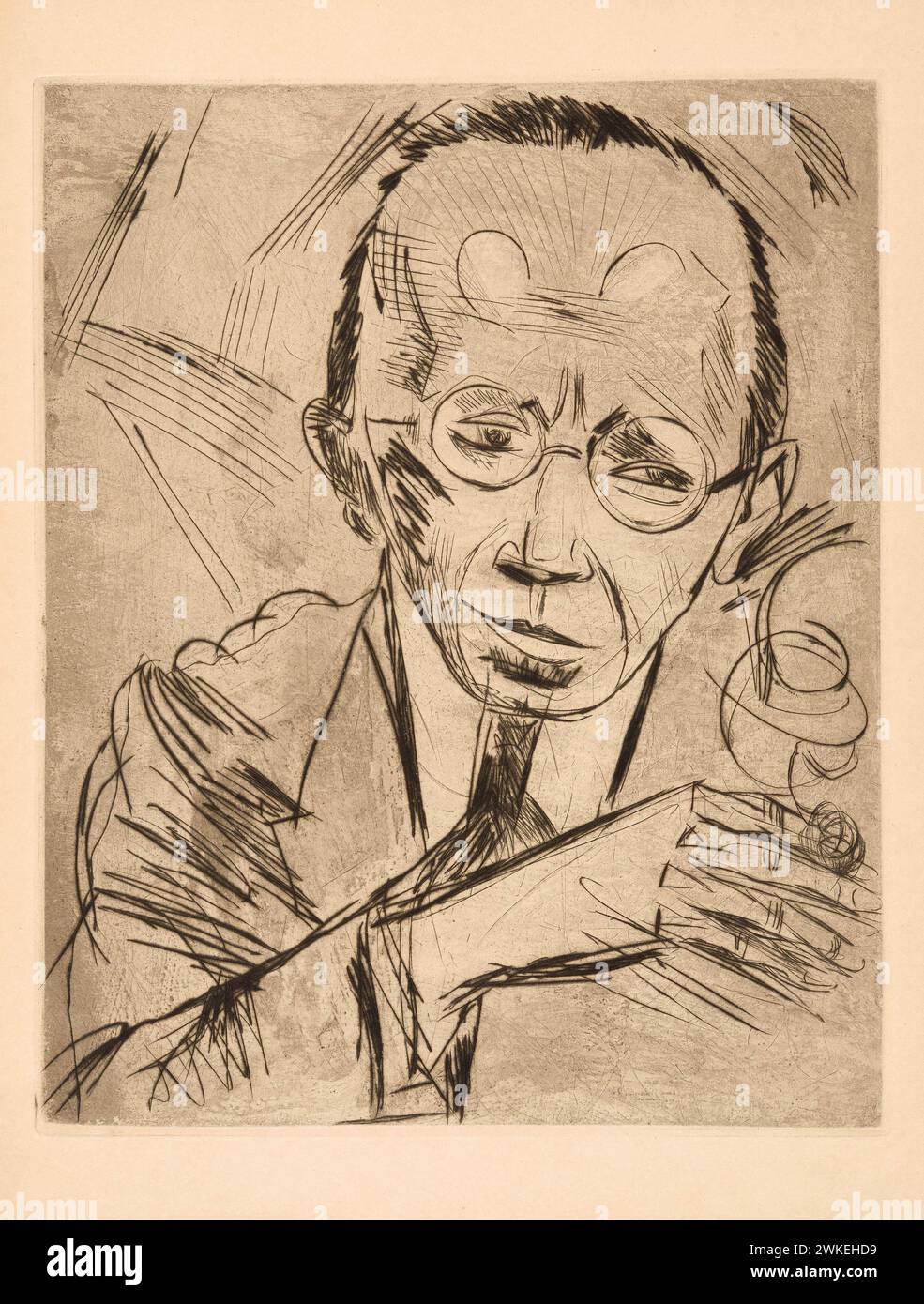 The critic (Portrait of Paul Fechter (1880-1958). Museum: PRIVATE ...