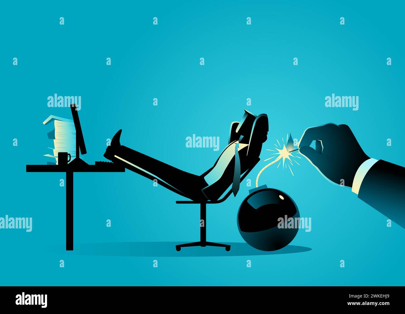 Oblivious to danger Stock Vector Images - Alamy