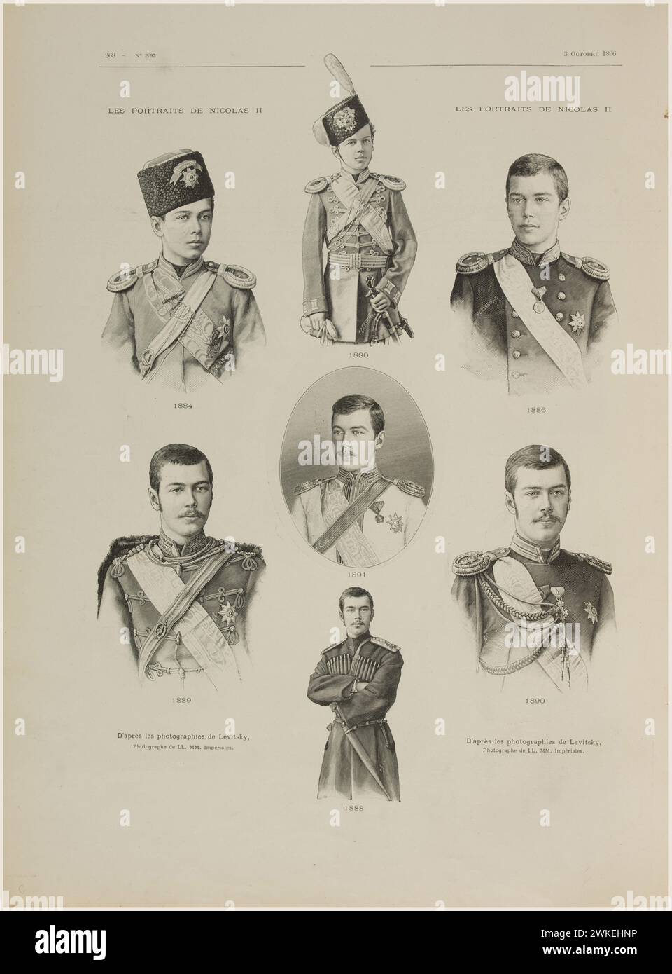 Portraits of Emperor Nicholas II from the period from 1880 to 1891 ...