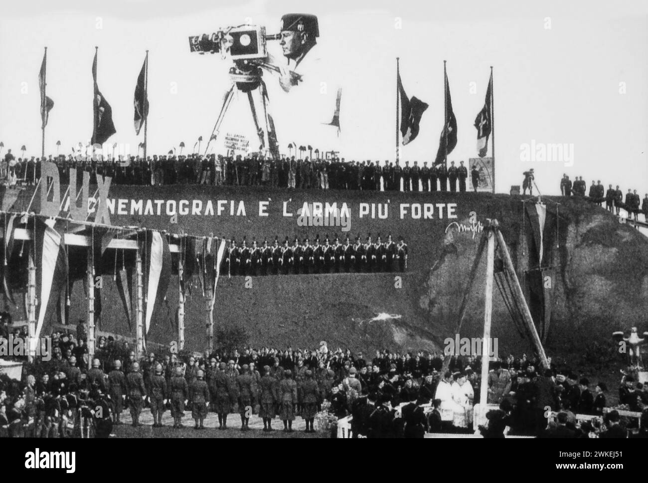 Rome, 28 April 1937. Mussolini inaugurates the Cinecittà studios ...