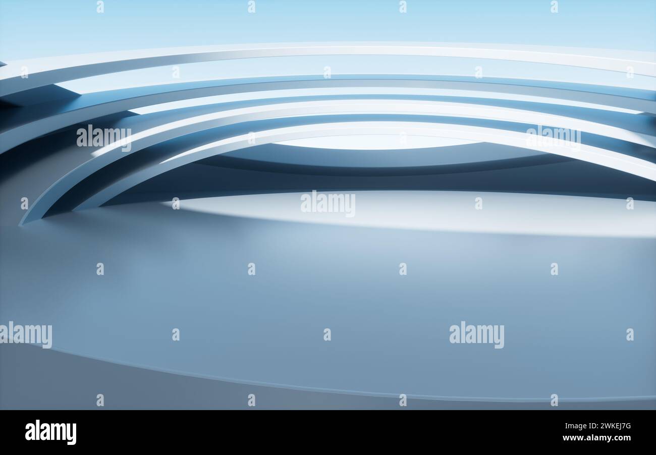 Abstract futuristic architecture, 3d rendering. 3d illustration Stock ...