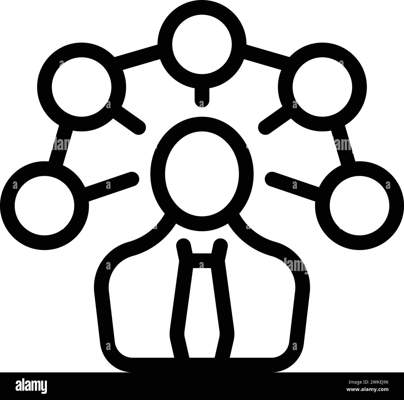 Manager skills development icon outline vector. Career effective ...