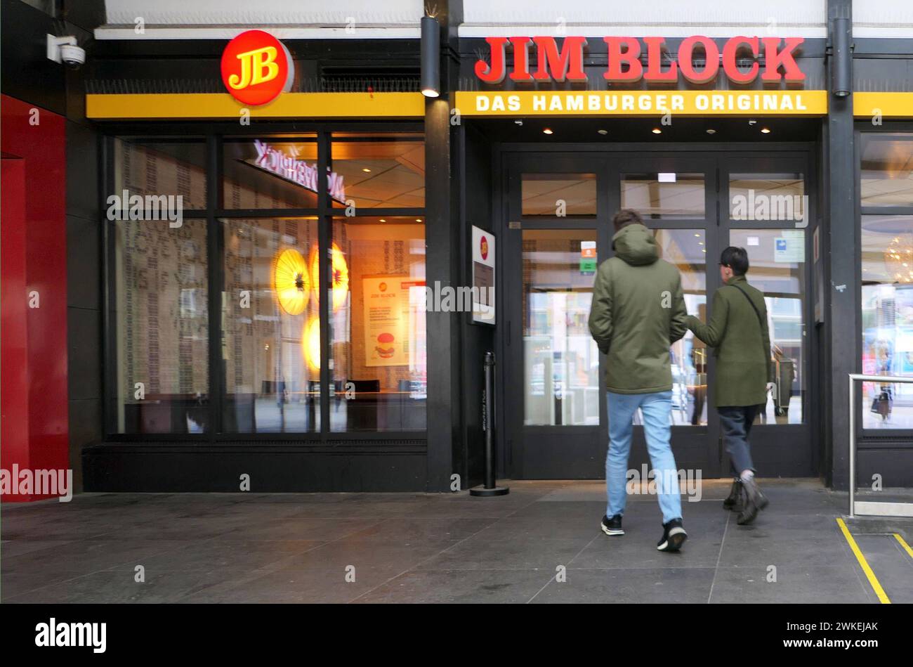 Jim Block Burger Restaurant Hannover am Kröpcke gesehen am 12.02.2024 ...