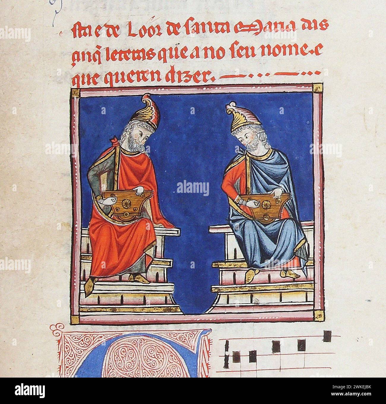 Illustration from the codex of the Cantigas de Santa Maria. Museum ...