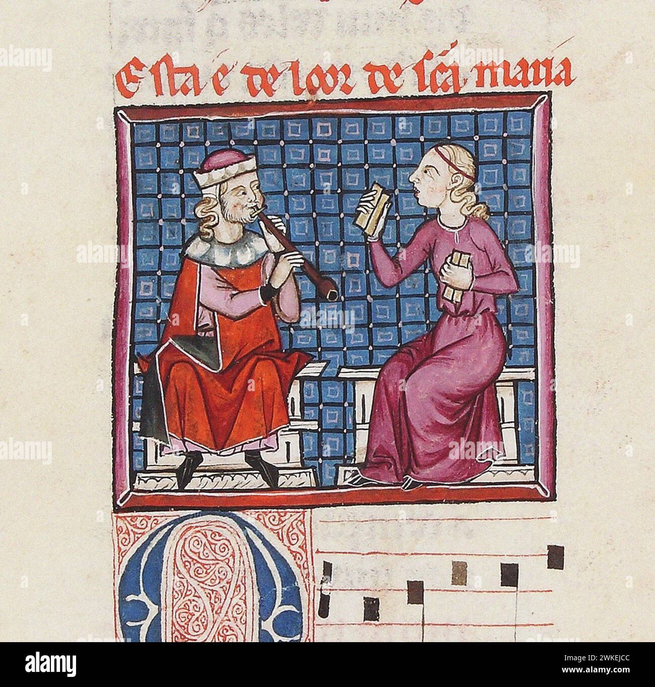 Illustration from the codex of the Cantigas de Santa Maria. Museum ...