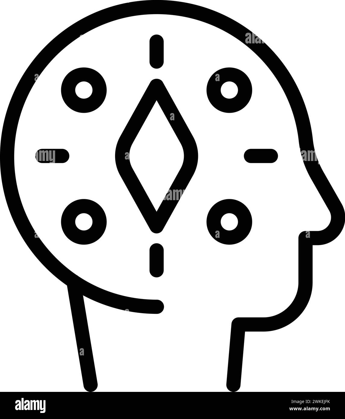 Mindset development icon outline vector. Effective skillset building ...