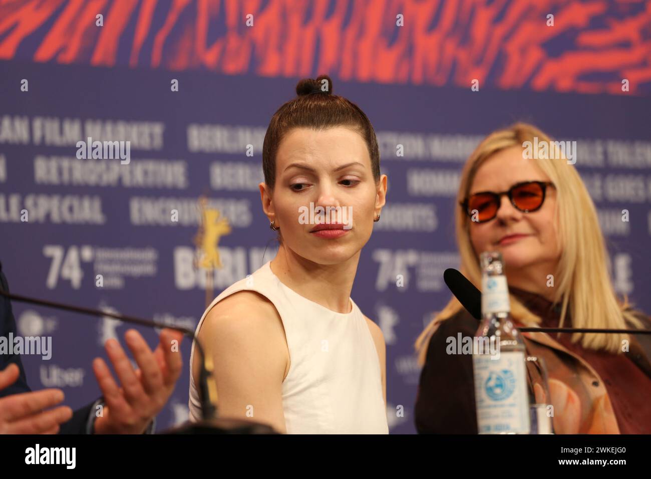 Berlin, Germany, 20th February 2024, Anja Plaschg at the press ...