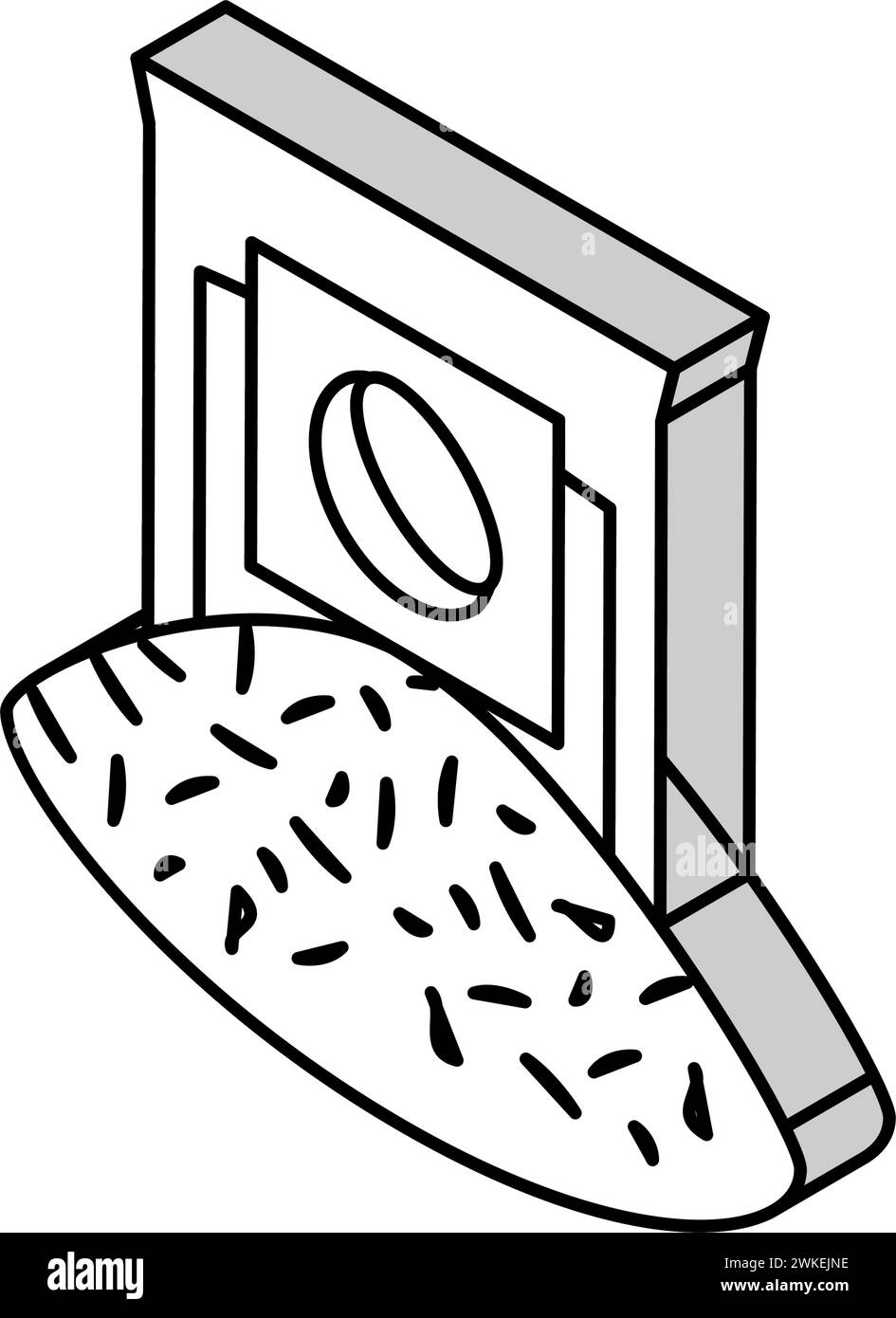 coconut flakes isometric icon vector illustration Stock Vector Image ...